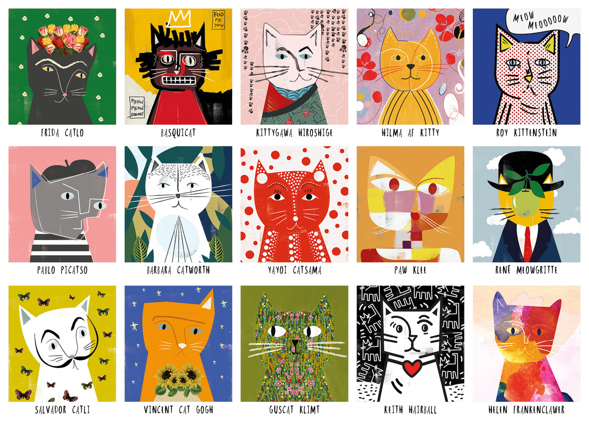Art Cats - 1,000 Piece Jigsaw Puzzle – Happily Puzzles